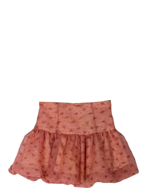 GANNI Shibori Organza Mini Skirt - Pink