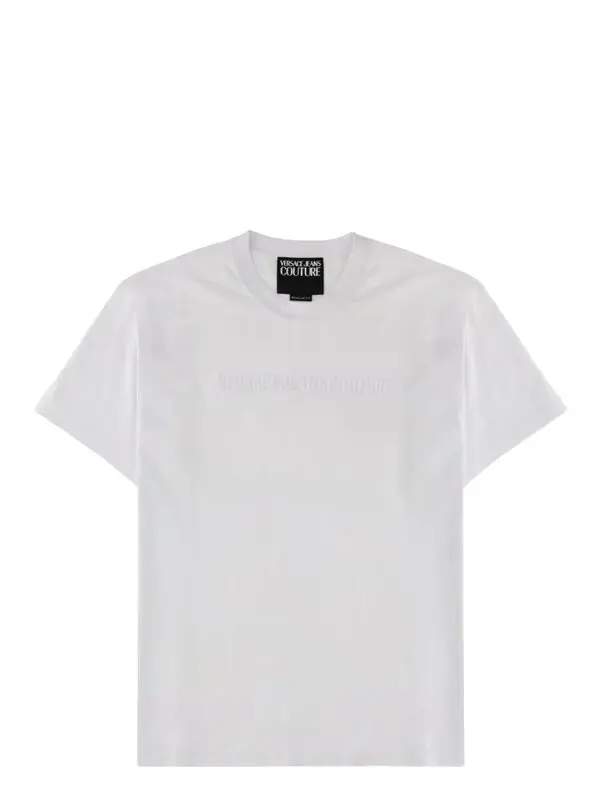 Versace Embroidered Logo Detail T-shirt - White