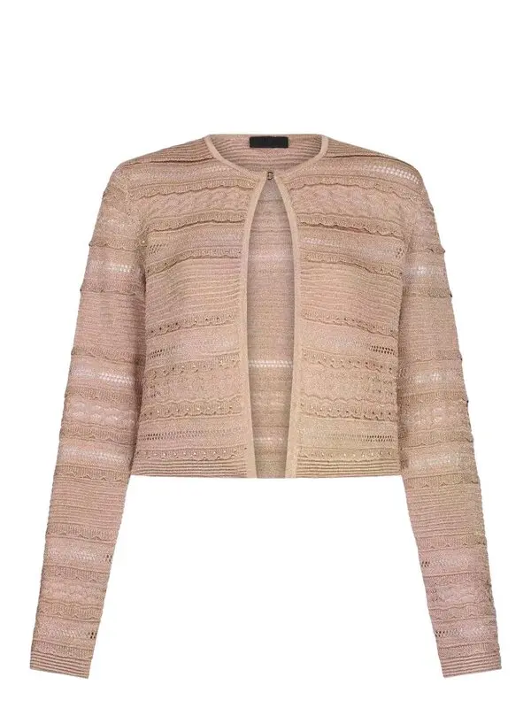 Liu Jo Openwork Knit Cardigan - Pink