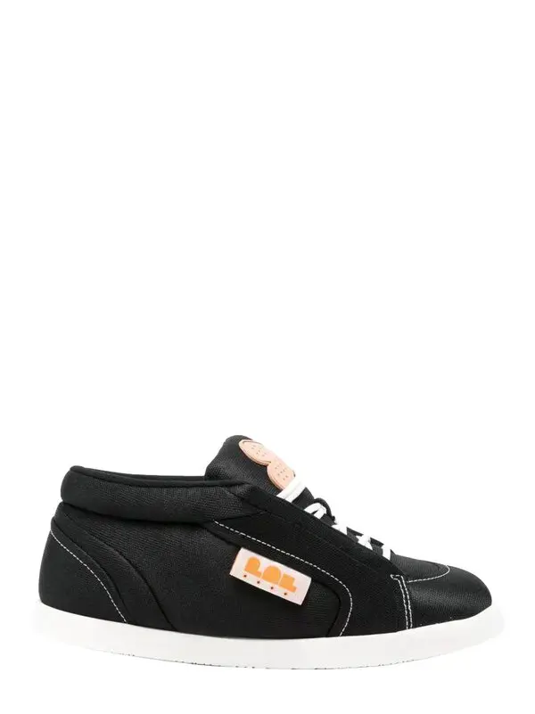 PDF Sk8 Topstitched Lace-up Sneakers - Black