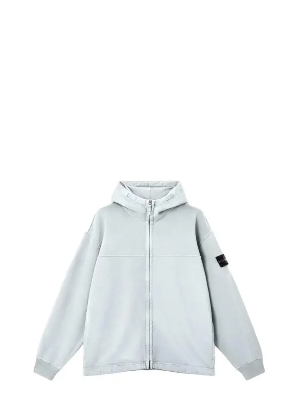 Stone Island Zip-up Cotton Hoodie - Blue