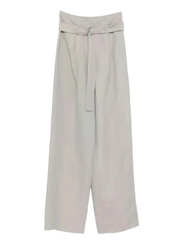 Seafarer Belted Wide Leg Trousers - Grey