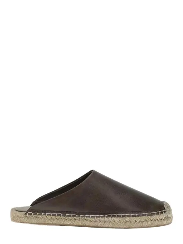 Brunello Cucinelli Leather Jute Espadrilles - Brown