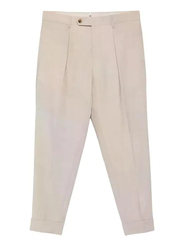 BERWICH Chiaia Pleated Cuffed Trousers - Neutrals