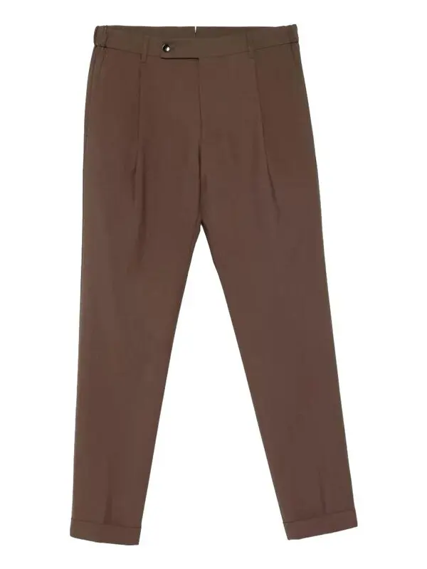 BERWICH Xretrolong Pleated Trousers - Brown