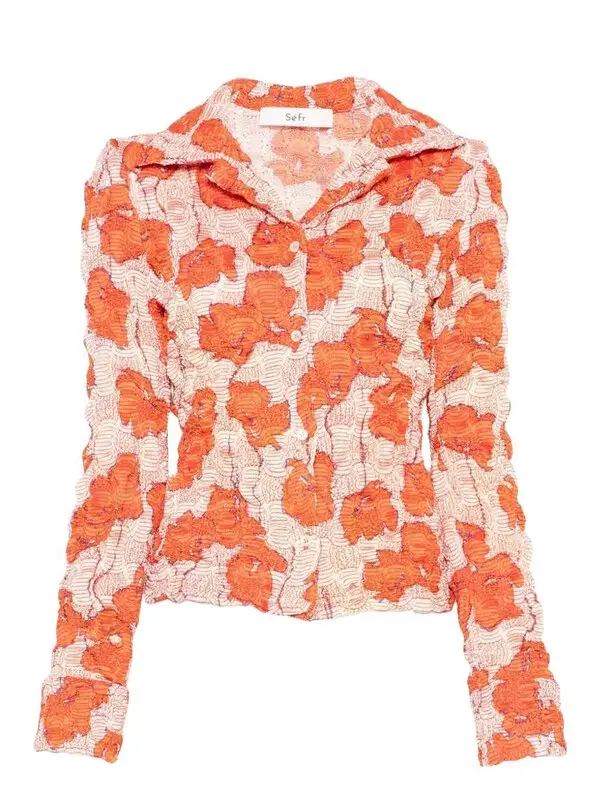 Séfr Erin Floral Shirt - Orange