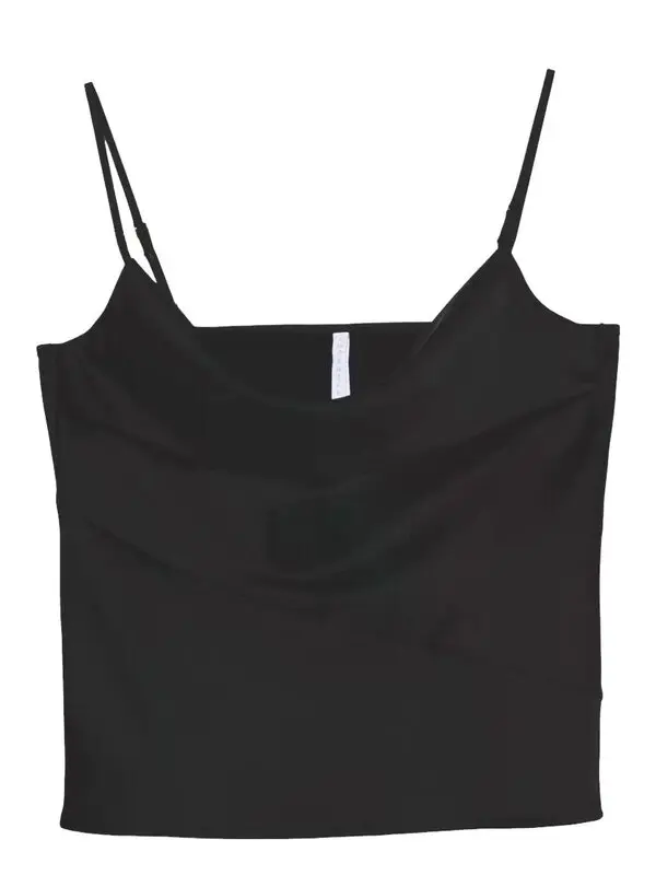 Imperial Cowl-neck Top - Black