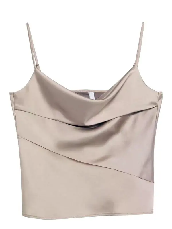 Imperial Cowl Neck Top - Neutrals