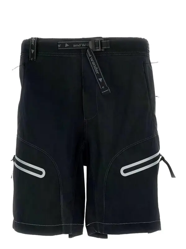 AND WANDER Water-repellent Shorts - Black