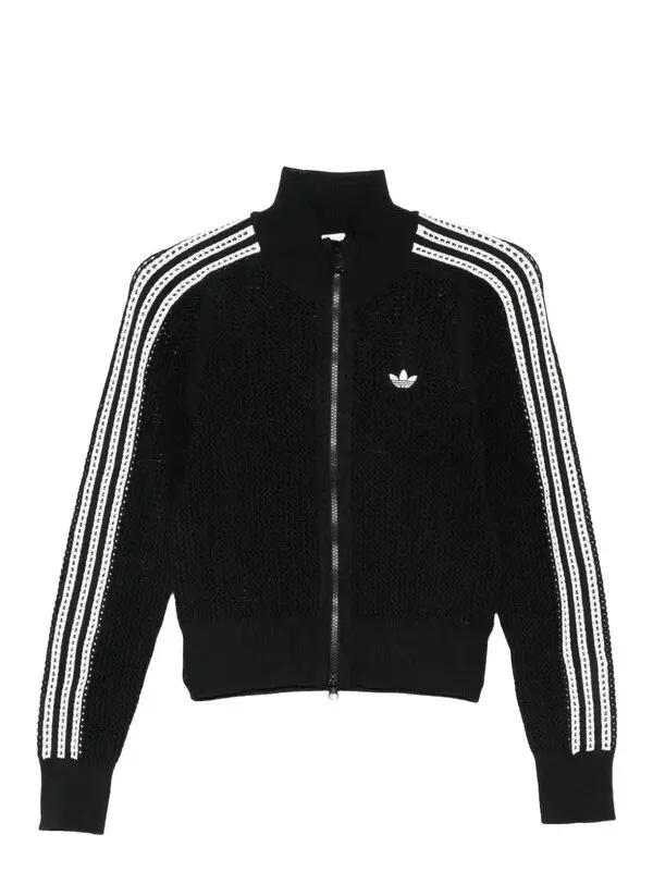Adidas Three-stripes Zip Cardigan - Black