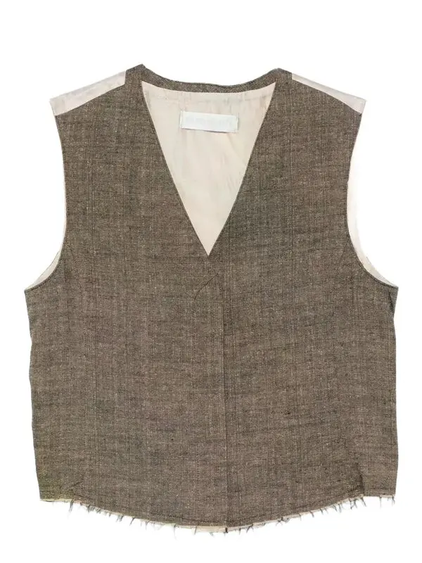 Our Legacy Base V-neck Waistcoat - Brown