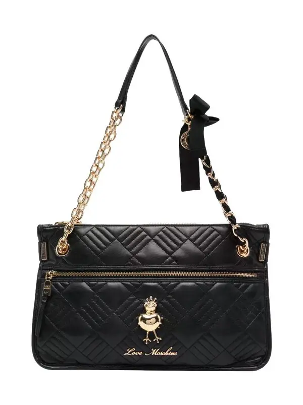 Moschino Quilted Chain Tote Bag - Black