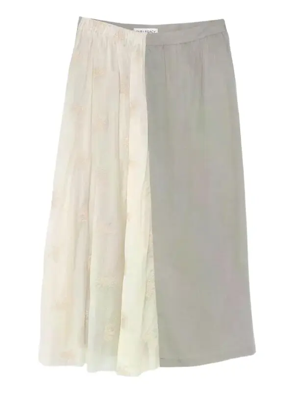 Our Legacy Floral-embroidered Maxi Skirt - Grey
