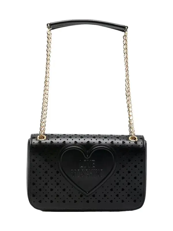 Moschino Perforated Cross Body Bag - Black