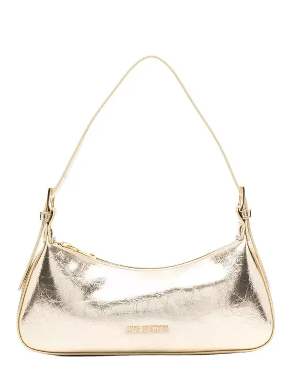 Moschino Logo Detail Shoulder Bag - Gold