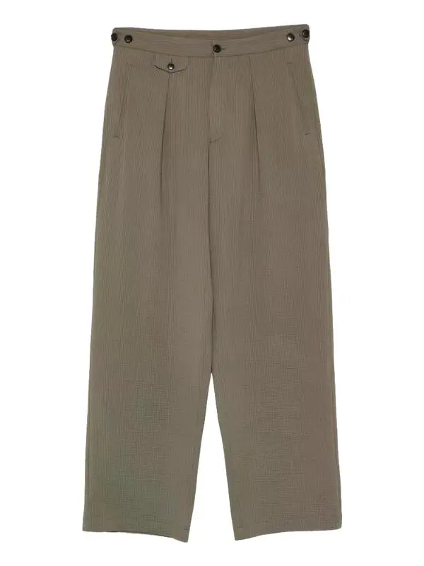 Emporio Armani Button-fastening Pleated Trousers - Green