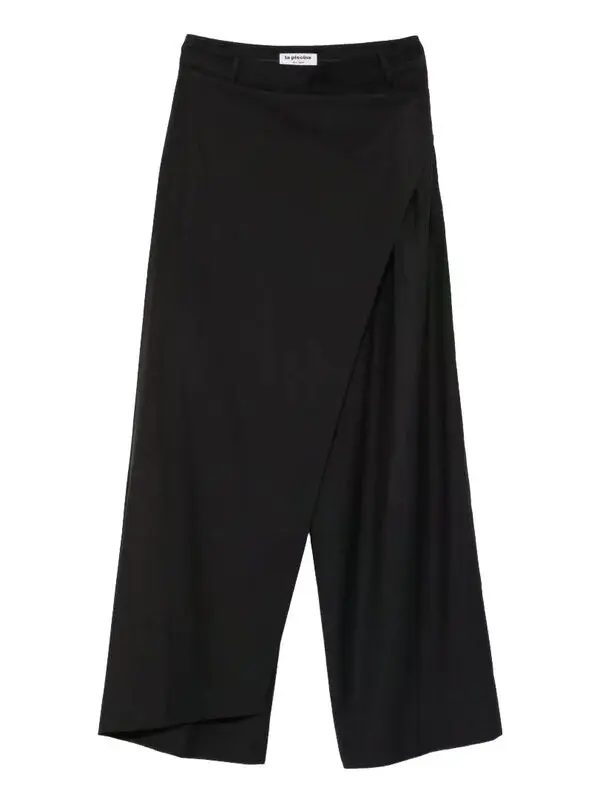 LA PISCINE Wrap Trousers - Black