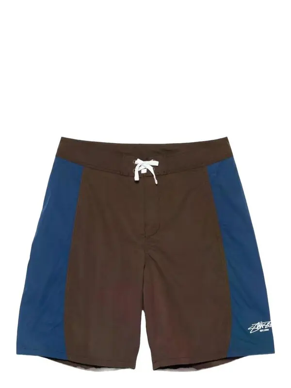 StÜssy Colourblock Shorts - Brown