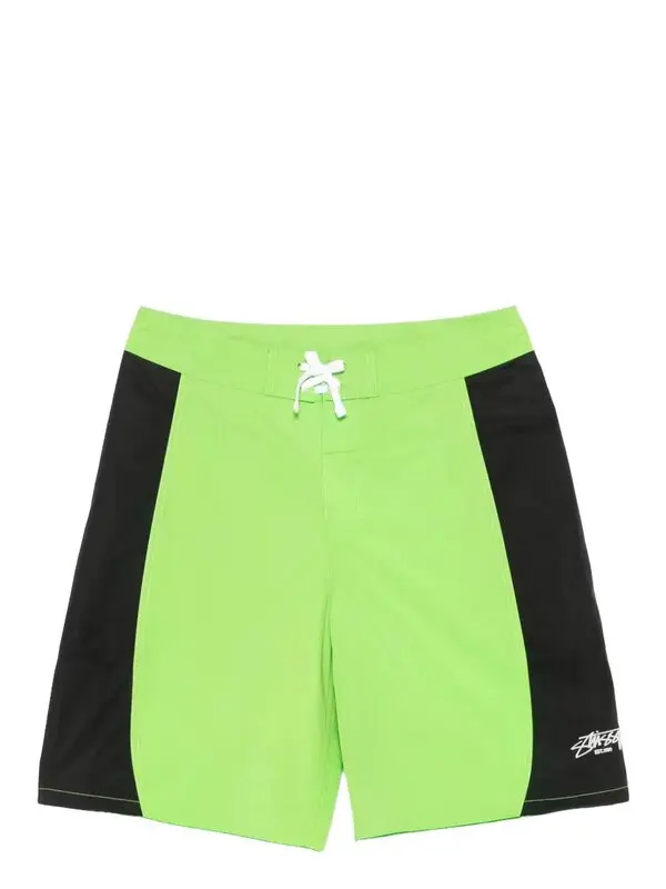 StÜssy Colorblock Shorts - Green