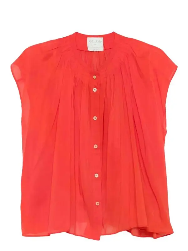 FORTE_FORTE Button Shirt - Red