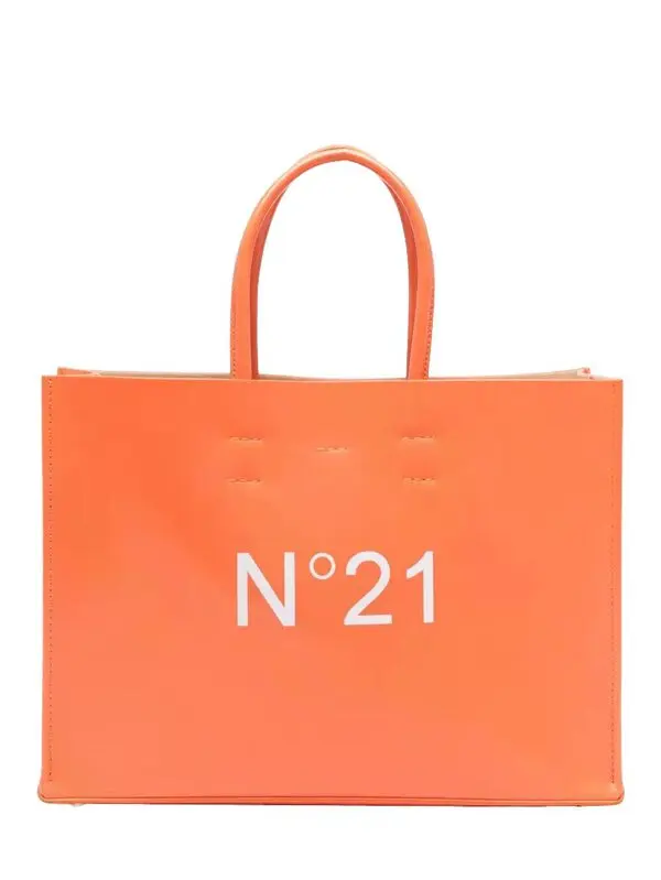 N°21 Horizontal Logo Tote Bag - Orange