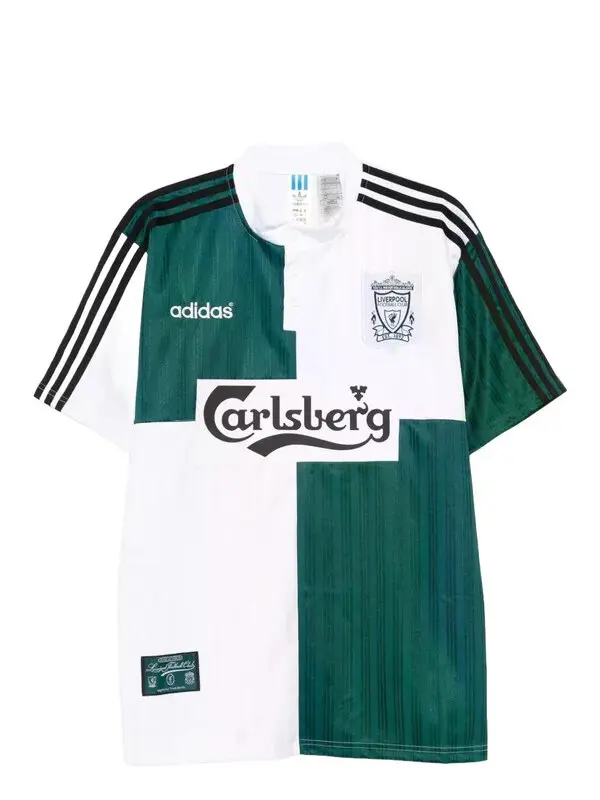Adidas Liverpool Fc Three-stripe Panelled T-shirt - Green