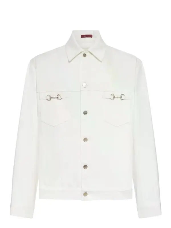 Gucci Horsebit-detail Denim Jacket - White