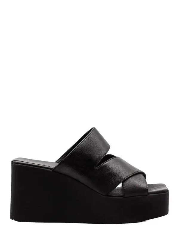 VIC MATIE Platform Crossover Sandals - Black