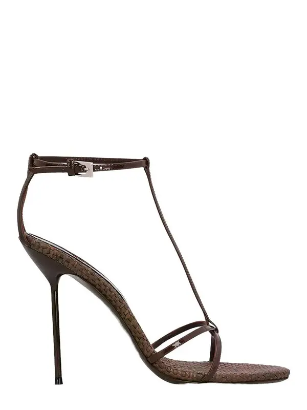 Paris Texas Lidia T-strap High Heel Sandals - Brown