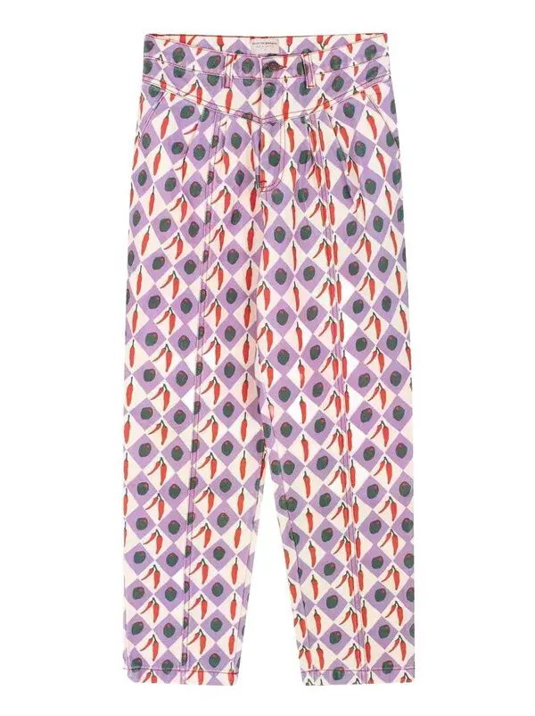 FAVORITE PEOPLE Printed Trousers - Neutrals