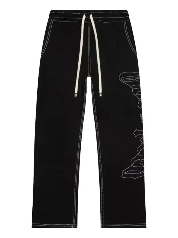 GODSPEED Stitched Logo Track Pants - Black