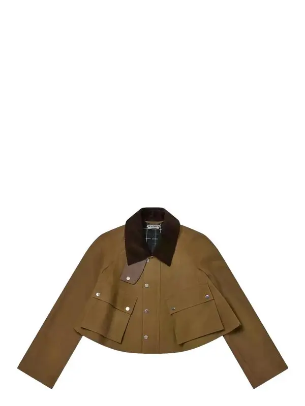 JW Anderson Corduroy Collar Cropped Jacket - Brown
