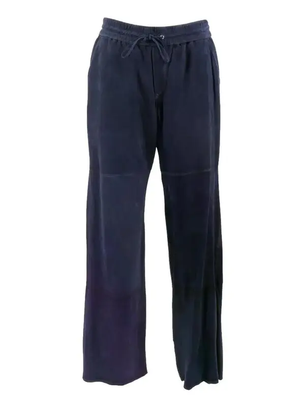 P.a.r.o.s.h Drawstring Suede Trousers - Blue