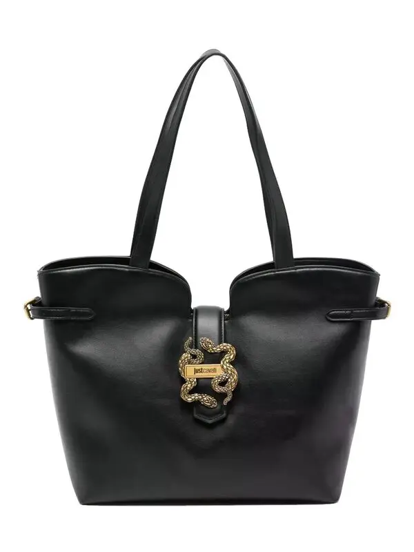 Just Cavalli Snake-detail Tote - Black