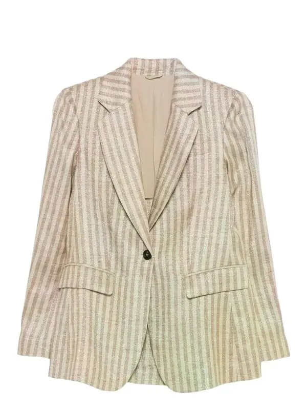 Brunello Cucinelli Striped Blazer - Neutrals