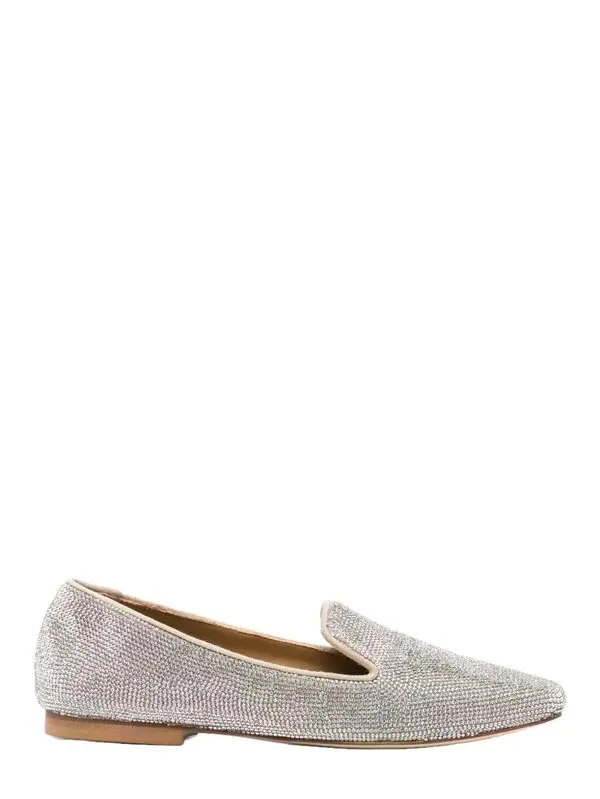 ANNA F. Embellished Ballet Flats - Silver
