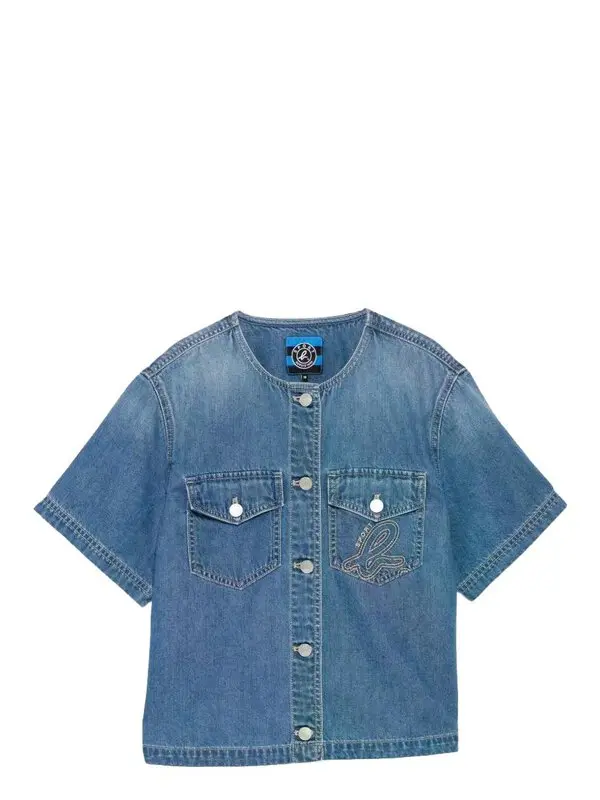 AGNES B. Denim Shirt - Blue