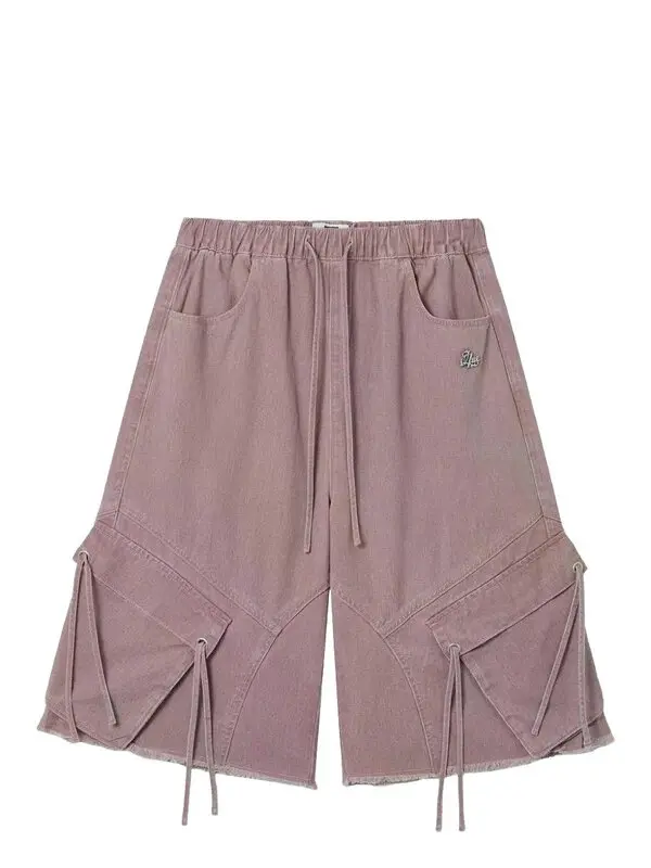 Izzue Cotton Cargo Shorts - Pink