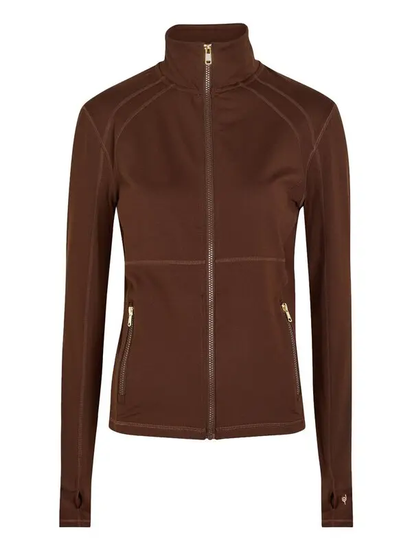 NOW YOU LIVE Clayton Stretch-jersey Jacket - Brown