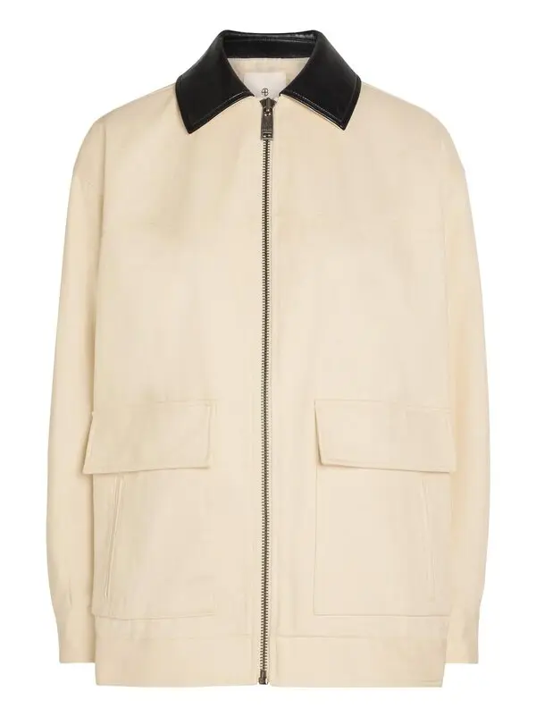 ANINE BING Holden Twill Jacket - Cream