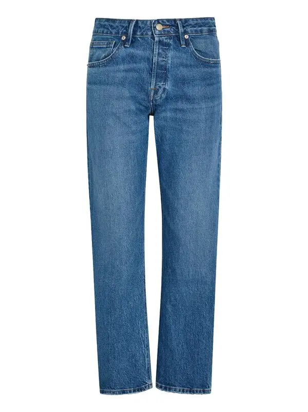 Good American Vintage Straight Ankle Jeans - Navy
