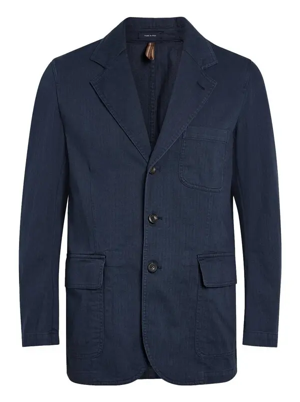 DRAKE'S Cotton-twill Jacket - Navy
