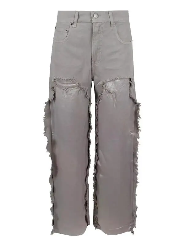 HAIKURE Ripped Flared Jeans - Grey