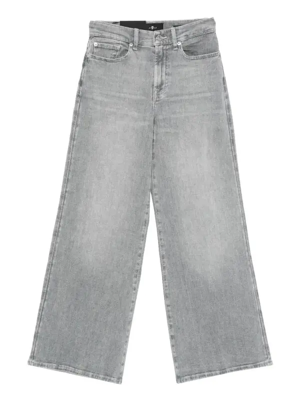 7 For All Mankind Cropped Jeans - Grey