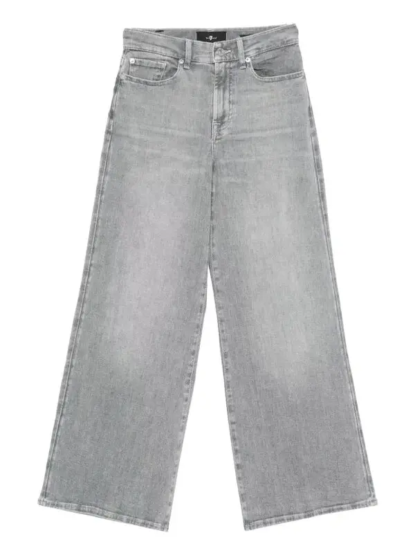 7 For All Mankind Cropped Jeans - Grey