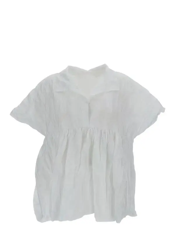 DANIELA GREGIS Aria Crinkled-cotton Shirt - White