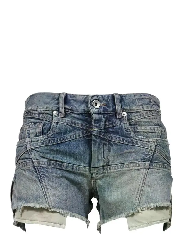 Rick Owens Lana Cut-off Denim Shorts - Blue