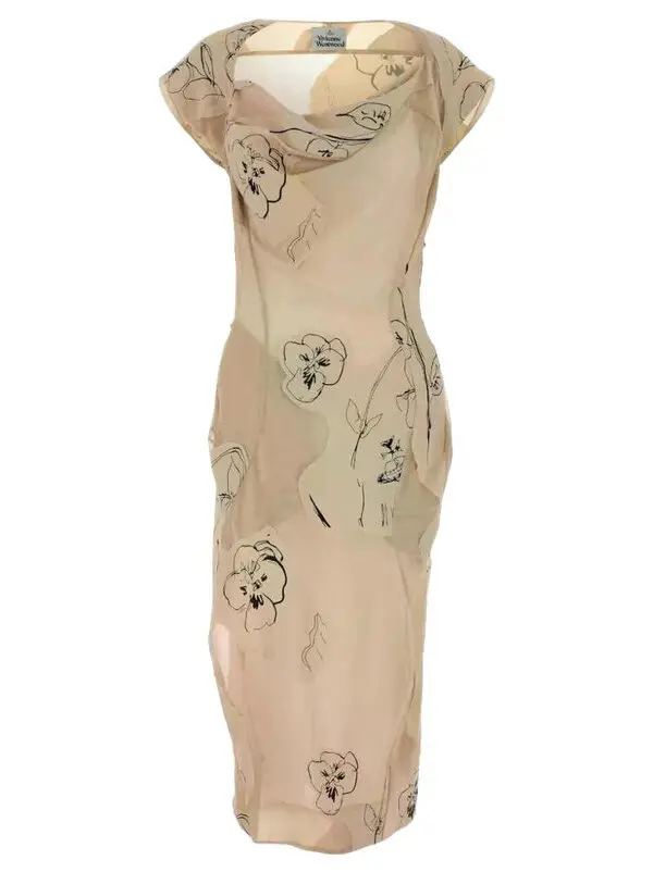 VIVIENNE WESTWOOD Ionian Printed Midi Dress - Neutrals