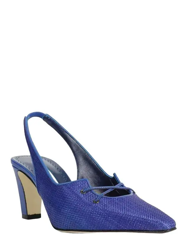 Manolo Blahnik Montbalo Slingback Pumps - Blue