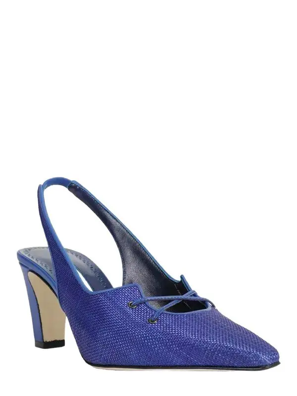 Manolo Blahnik Montbalo Slingback Pumps - Blue